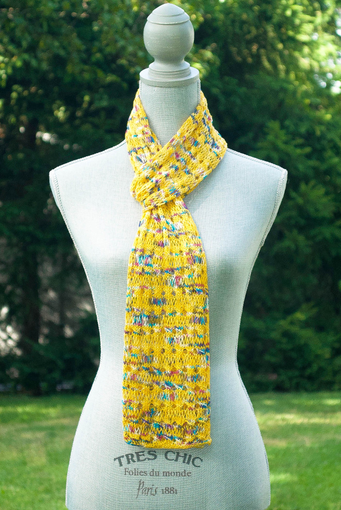 Ready to Wear Hand-Knit Fashions: Sunburst Scarf